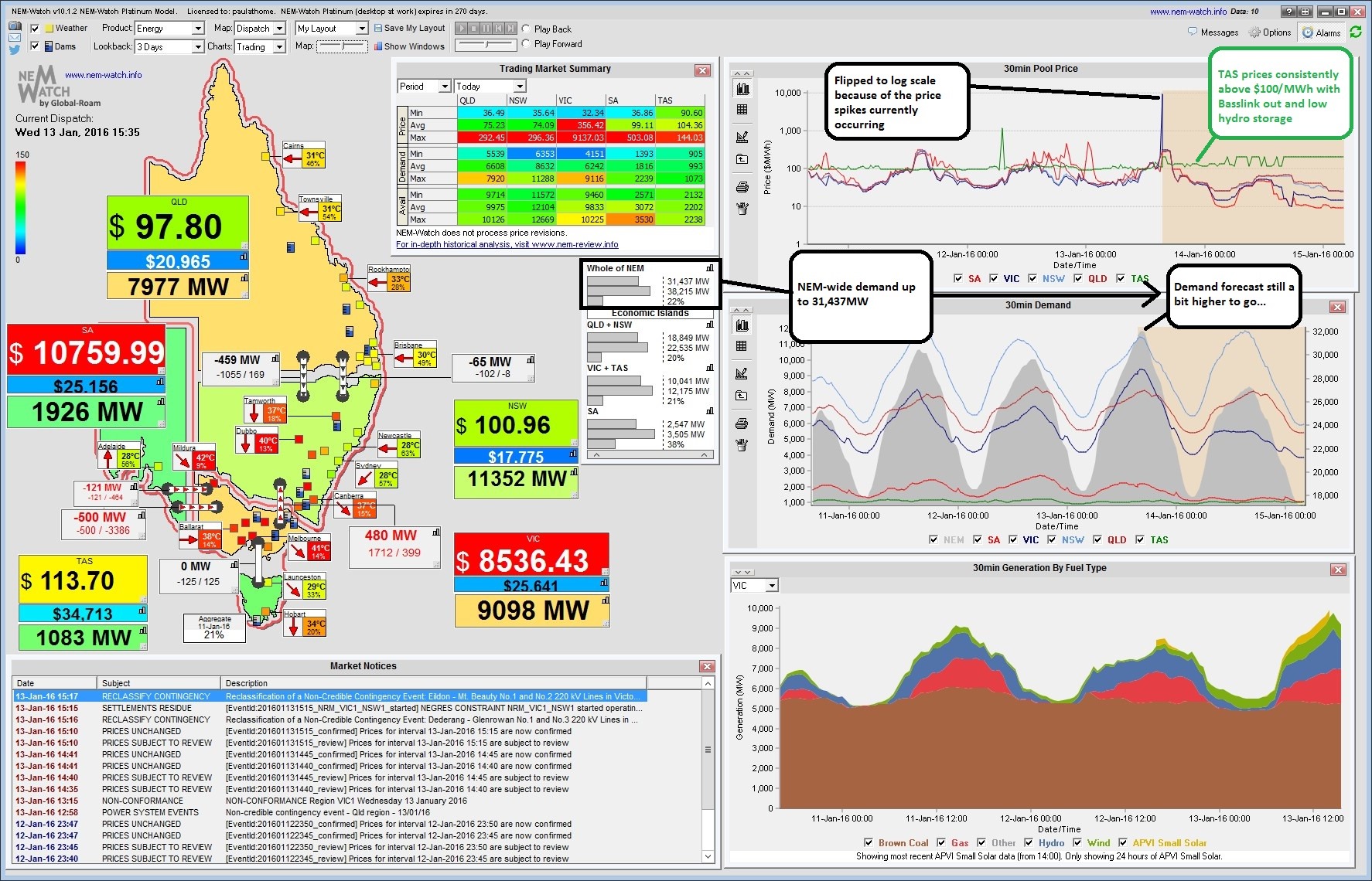 NEM-wide demand breaks 32,000MW – highest so far this summer - WattClarity